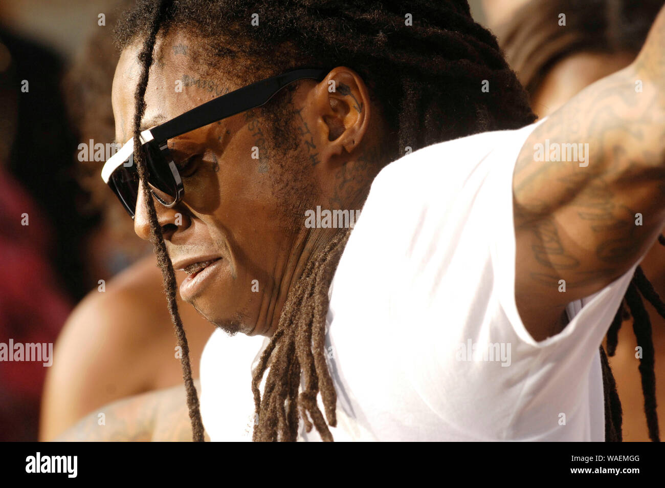 Rapper Lil Wayne on-set at the Mack 10 ft. Lil Wayne, and Rick Ross "So ...
