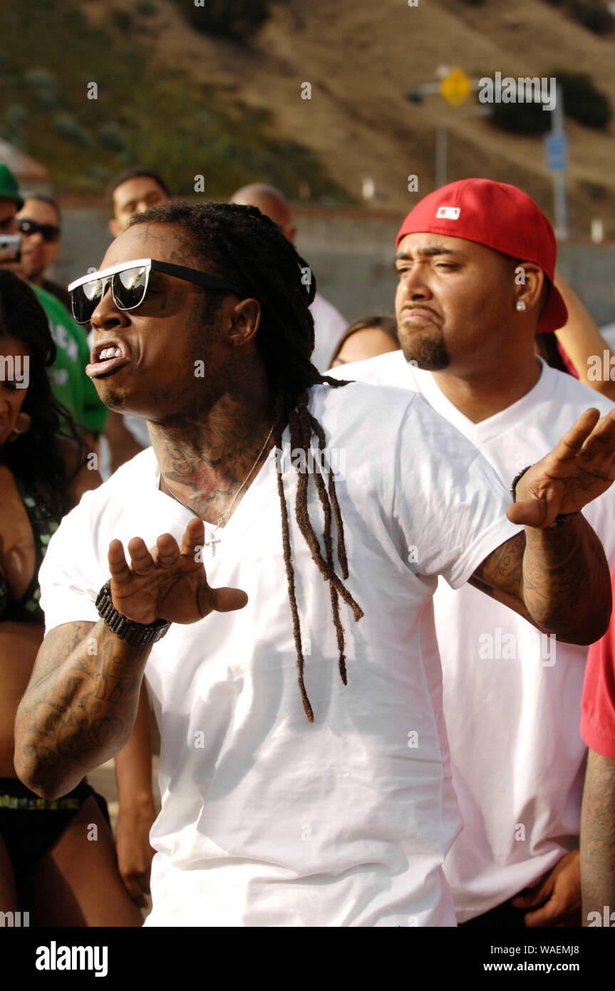 Rapper Lil Wayne on-set at the Mack 10 ft. Lil Wayne, and Rick Ross "So ...