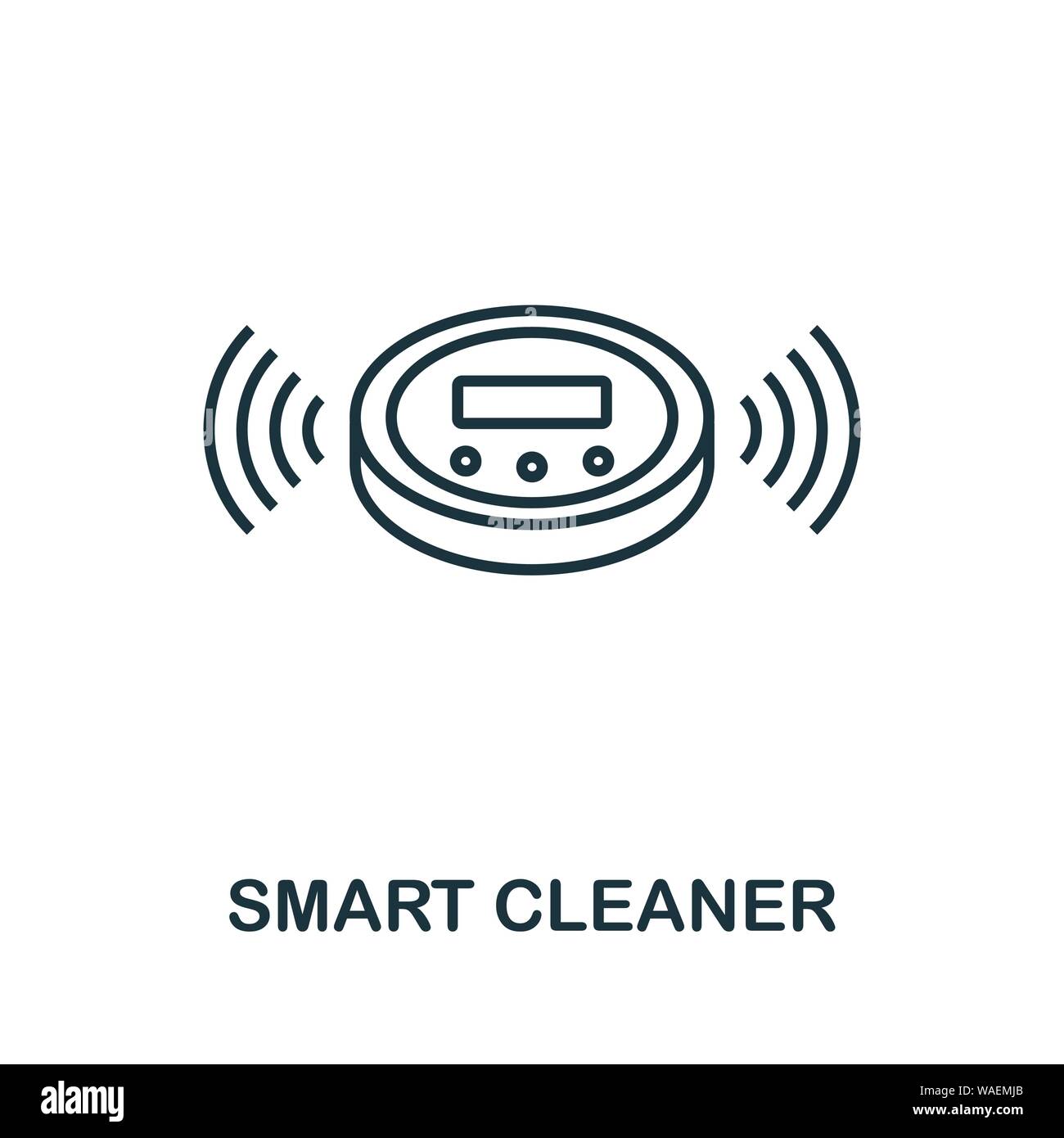 Smart Cleaner outline icon. Creative design from smart devices icon ...