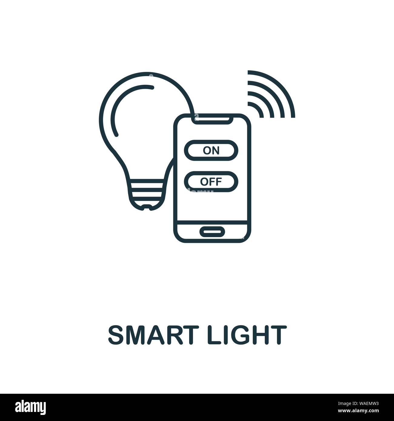 Smart Light outline icon. Creative design from smart devices icon ...