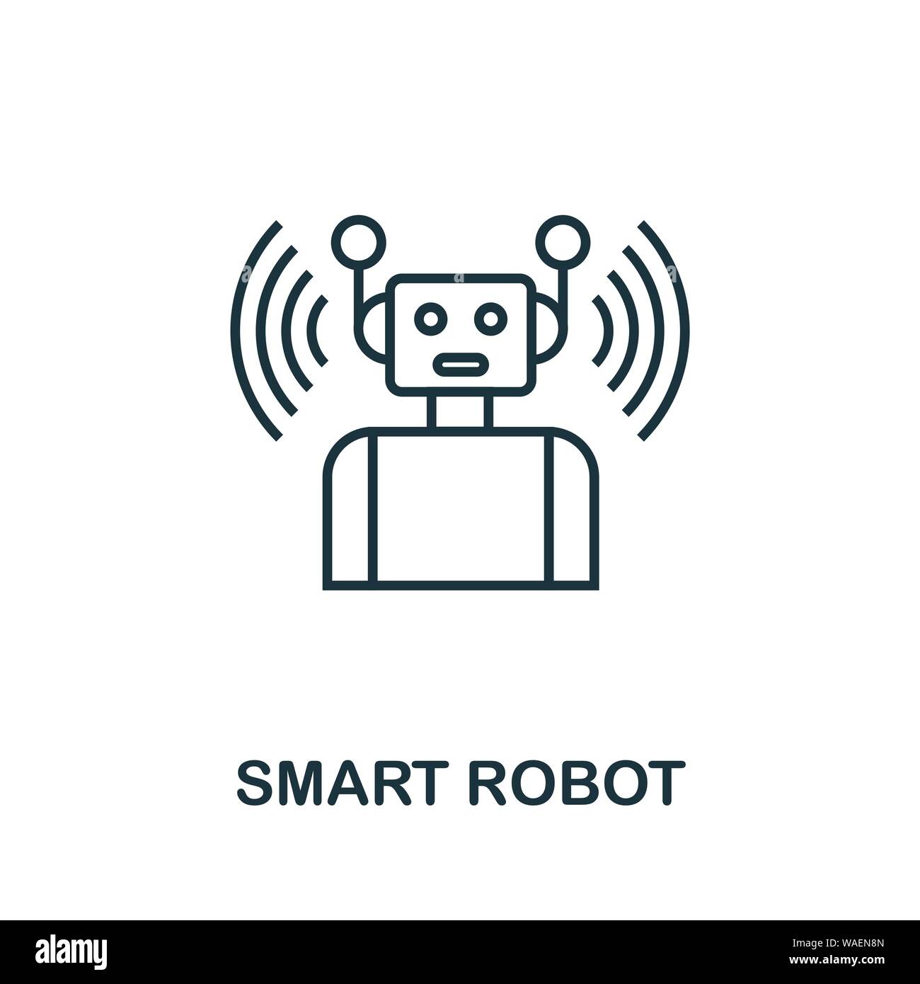 Smart Robot outline icon. Creative design from smart devices icon ...