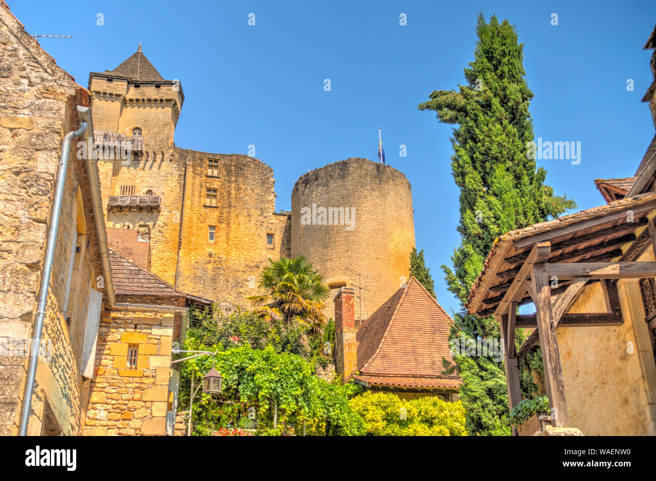 Aerial view castelnaud castle dordogne hi-res stock photography and ...