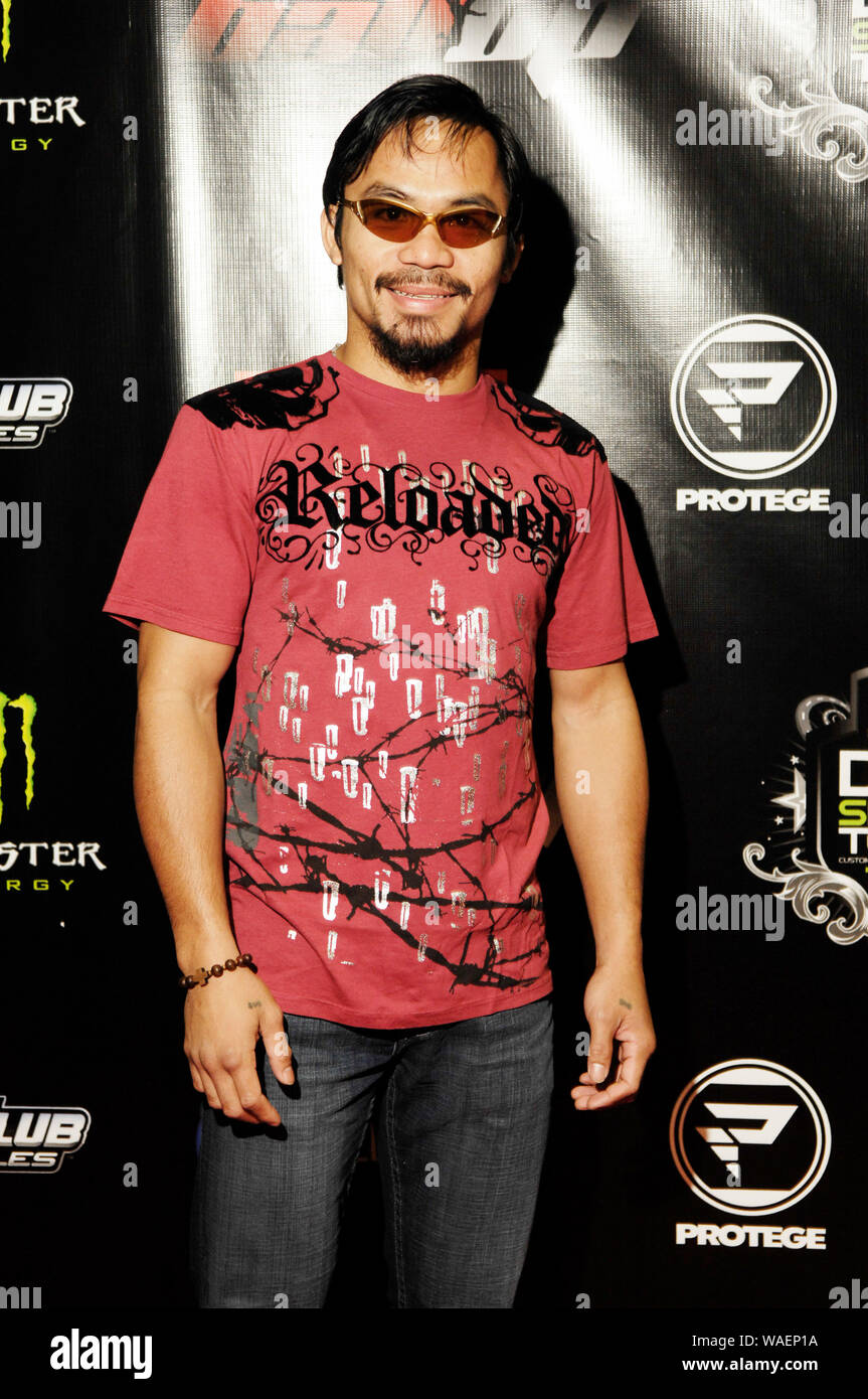 Manny Pacquiao attends the Dub Show in Los Angeles, California Stock ...