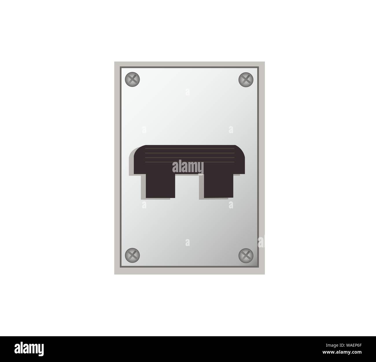 Electric switch button single Stock Vector Images - Alamy