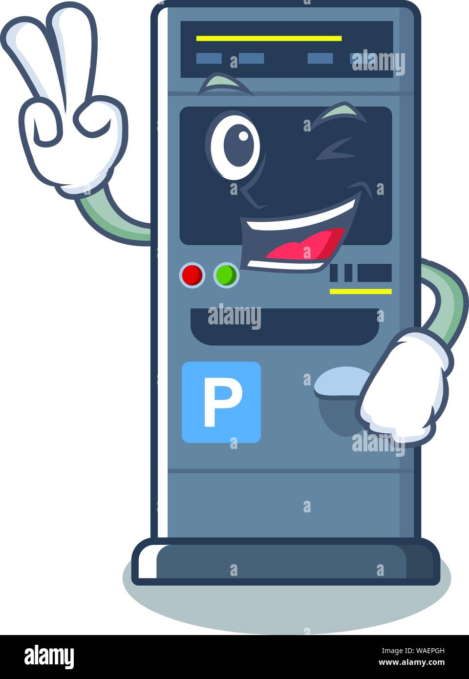 Two finger parking vending machine the cartoon shape Stock Vector Image ...