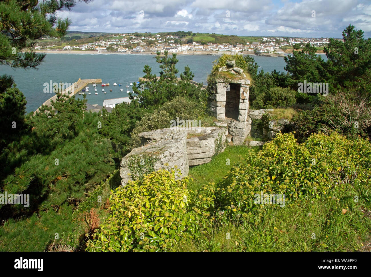 The Sentry Box at St Michael’s Mount, Marizion, Cornwall Stock Photo ...