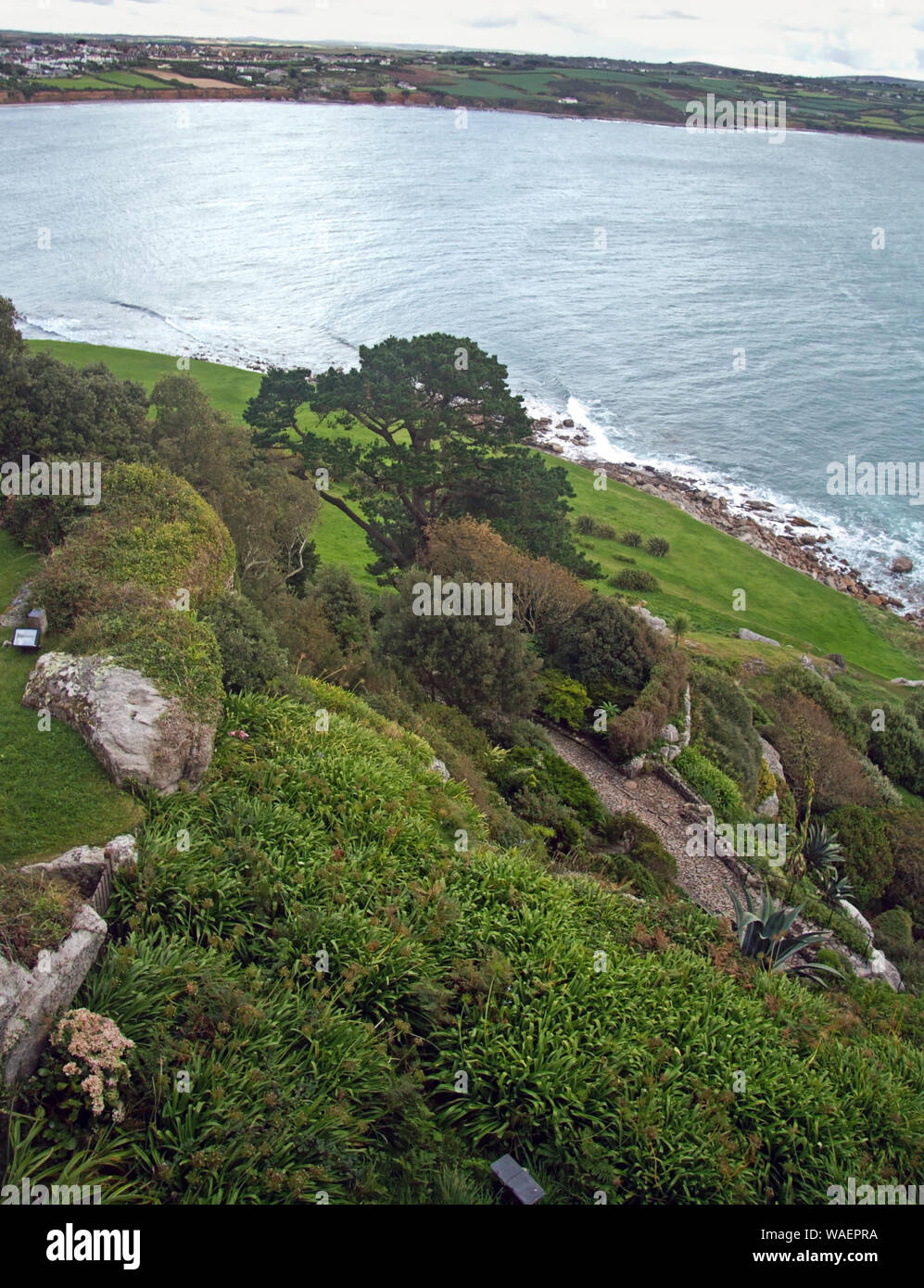 The cliffside garden at St Michael’s Mount, Marizion, Cornwall Stock ...