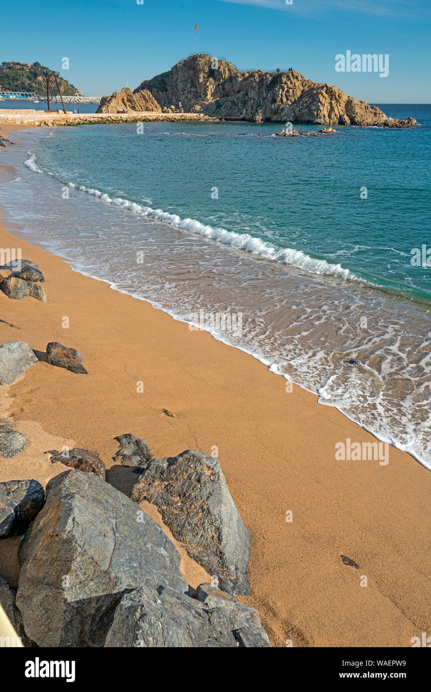 PUNTA SA PALOMERA ROCK SABANELL BEACH BLANES COSTA BRAVA GERONA ...