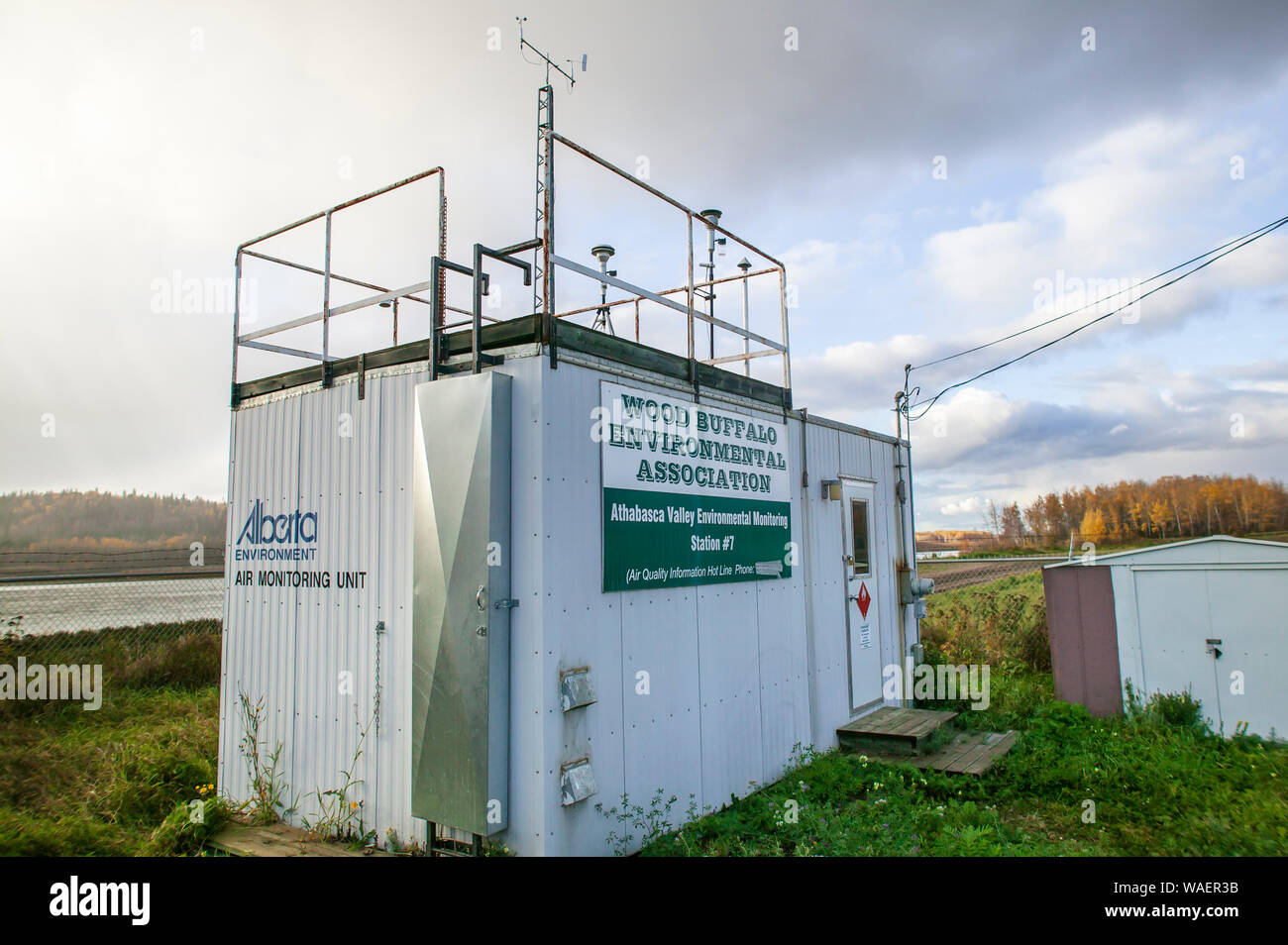 Environment monitoring station located at Fort McMurray, Alberta ...