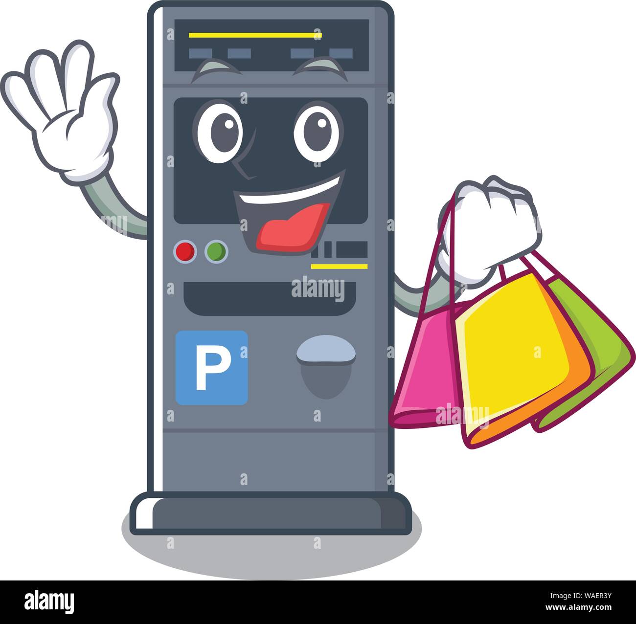 Shopping parking vending machine the cartoon shape Stock Vector Image ...