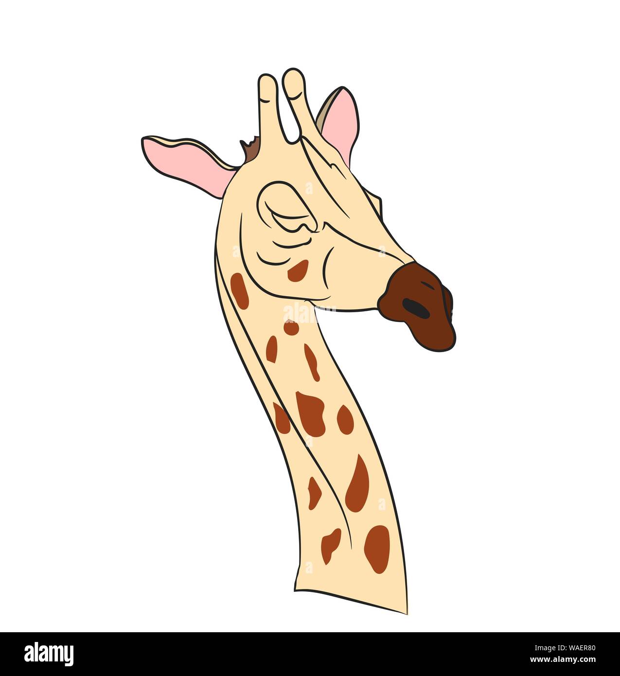 Giraffe head Stock Vector Images - Alamy