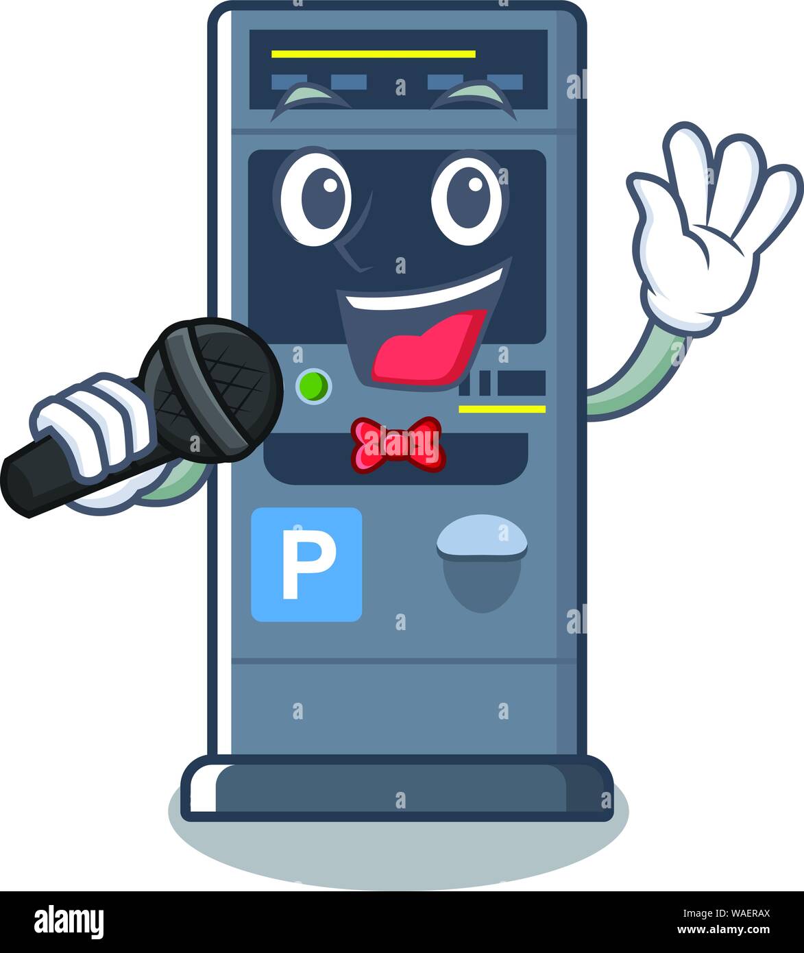 Singing parking vending machine isolated the mascot Stock Vector Image ...