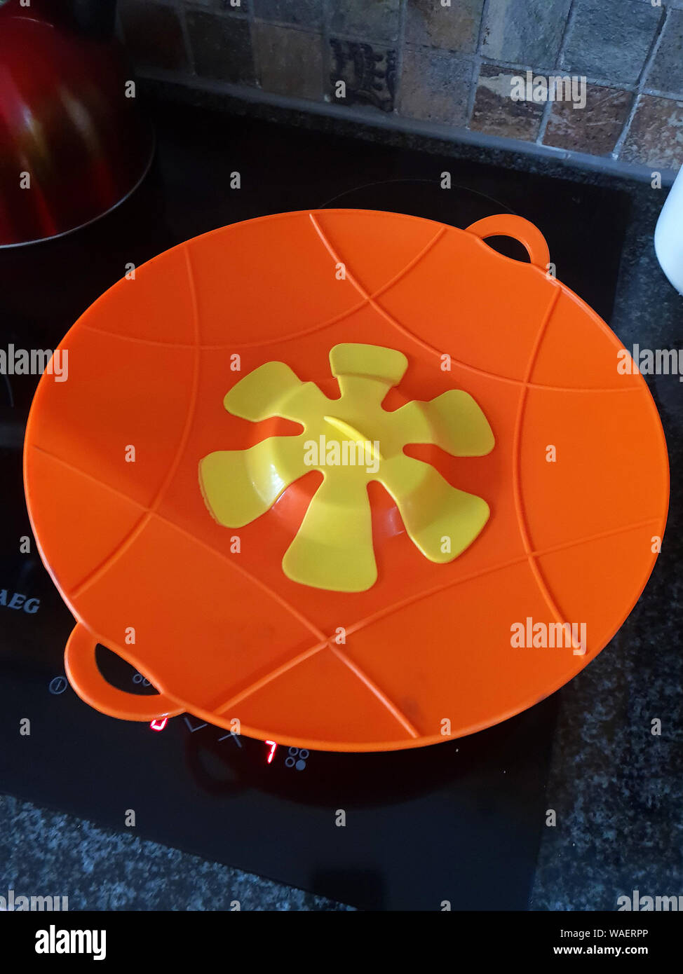 Silicone Spill stopper on pot, South Africa Stock Photo - Alamy