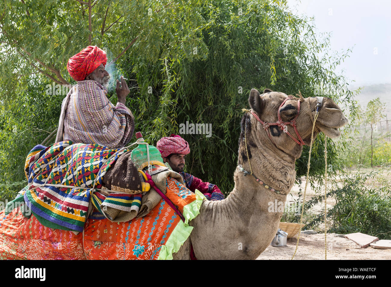 Men of the Dhebariya Rabari community in traditional cloth with a ...