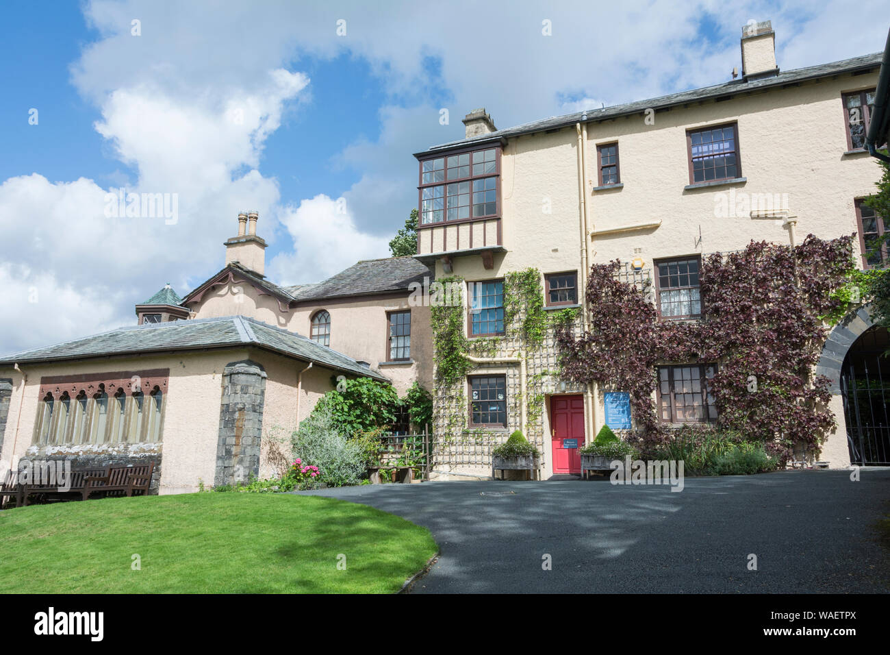 John Ruskin's Brantwood House and museum, overlooking Coniston Water ...