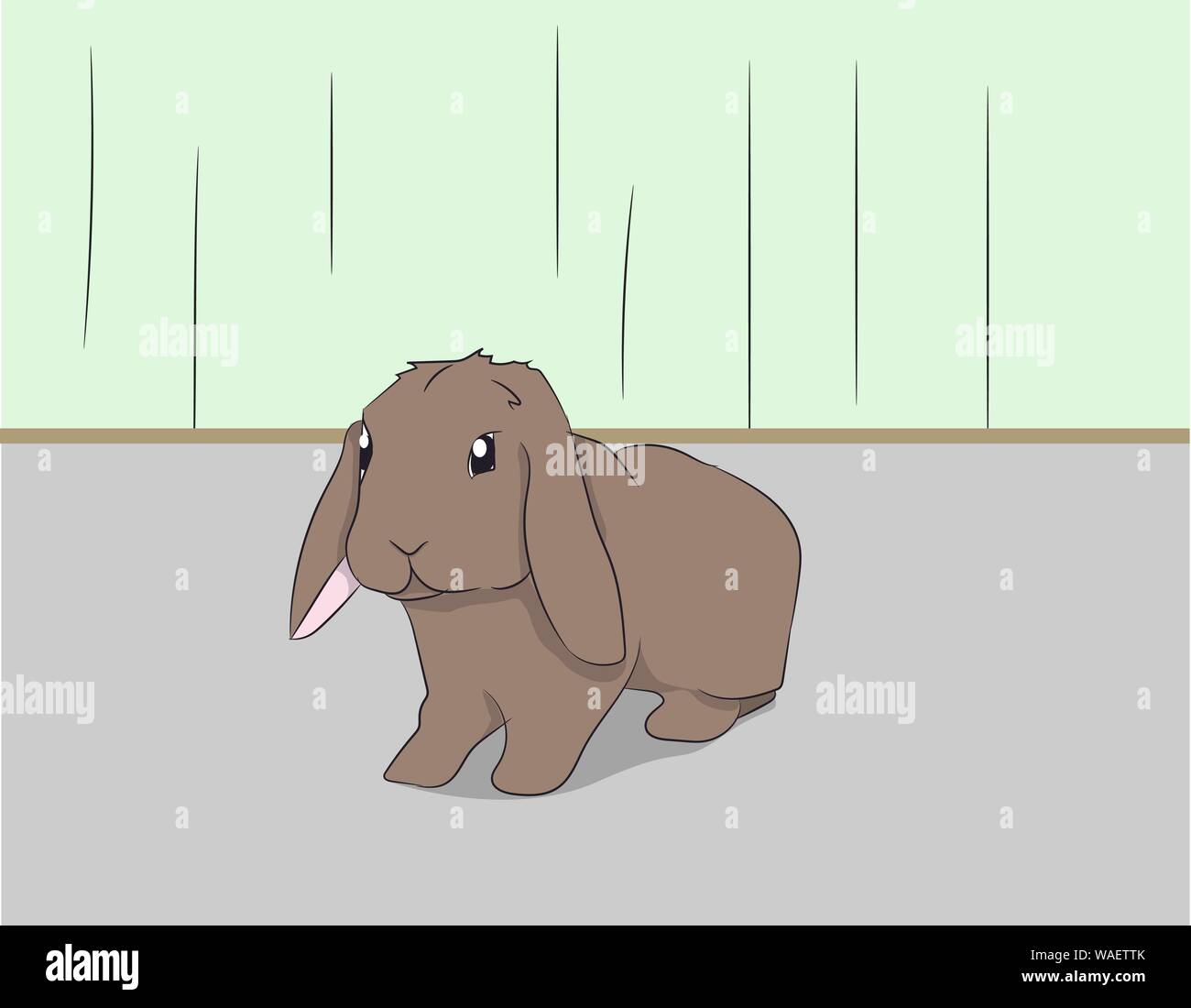 Black and grey rabbit Stock Vector Images - Alamy