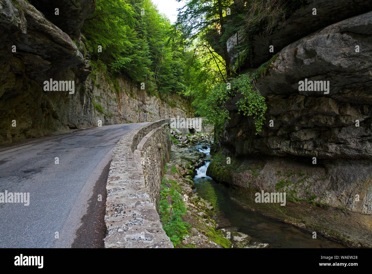 River Bourne Gorges da la Bourne Vercors Regional Natural Park France ...