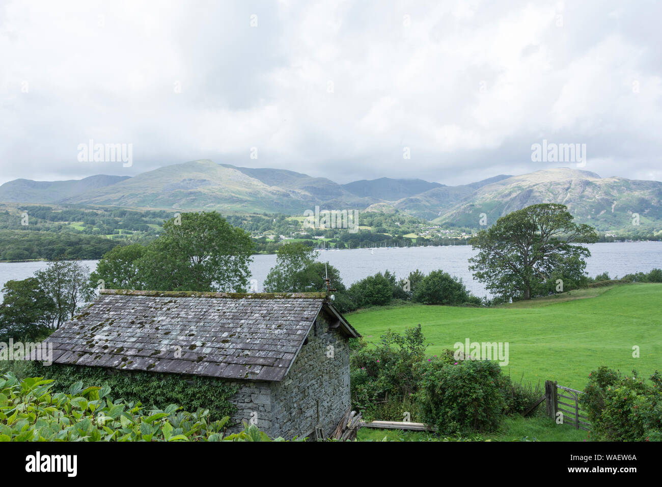 The Old Man of Coniston and Coniston Water, Cumbria, England, UK Stock ...