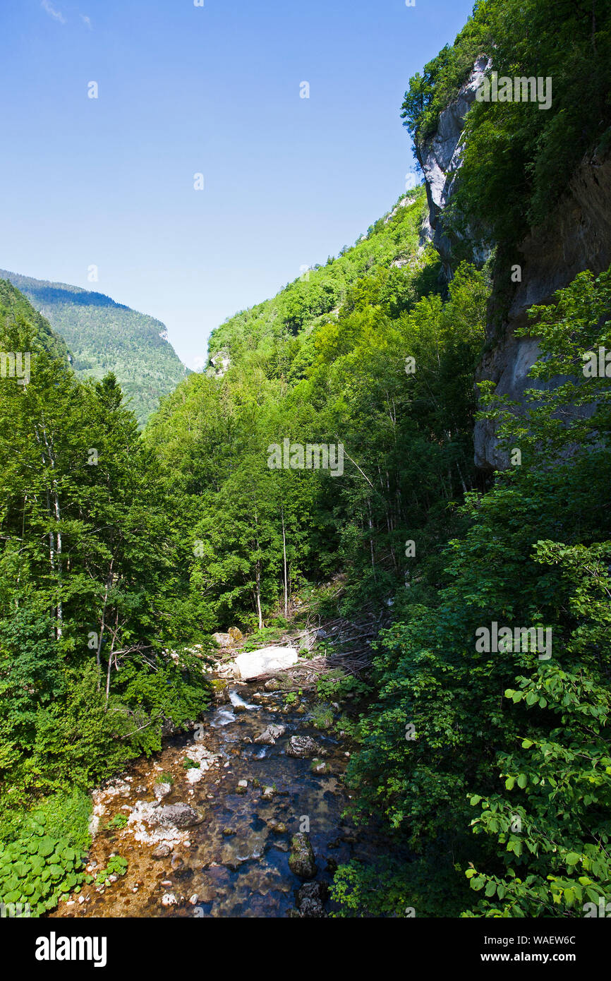 River Bourne Gorge de la Bourne Vercors Regional Natural Park France ...
