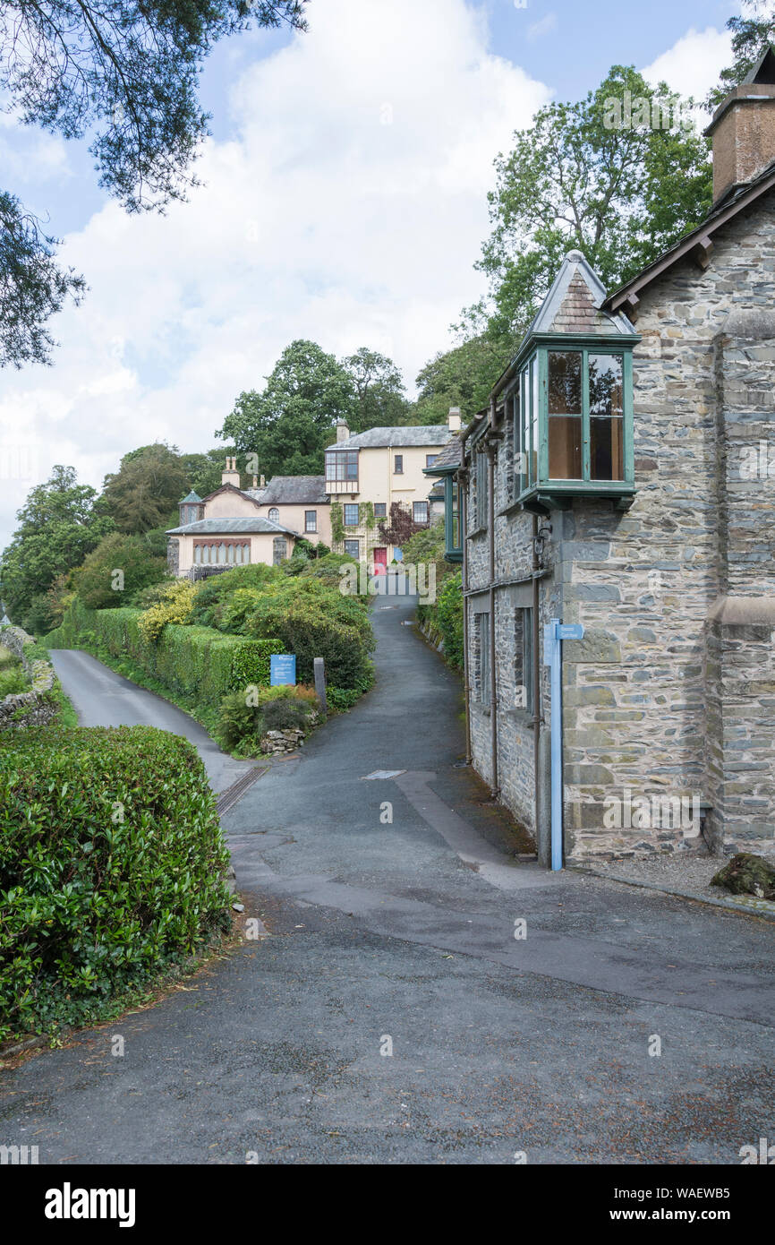 John Ruskin's Brantwood House and museum overlooking Coniston Water ...