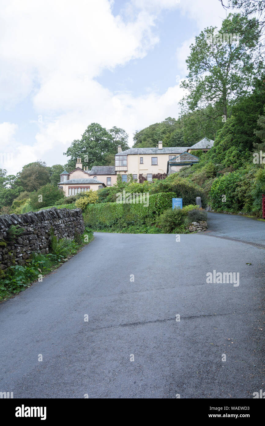 John Ruskin's Brantwood House and museum, overlooking Coniston Water ...