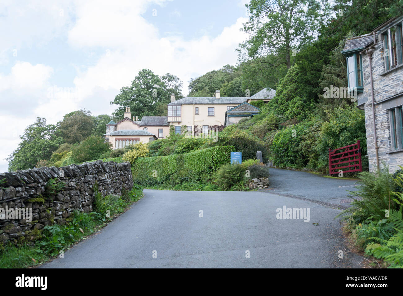 John Ruskin's Brantwood House and museum, overlooking Coniston Water ...
