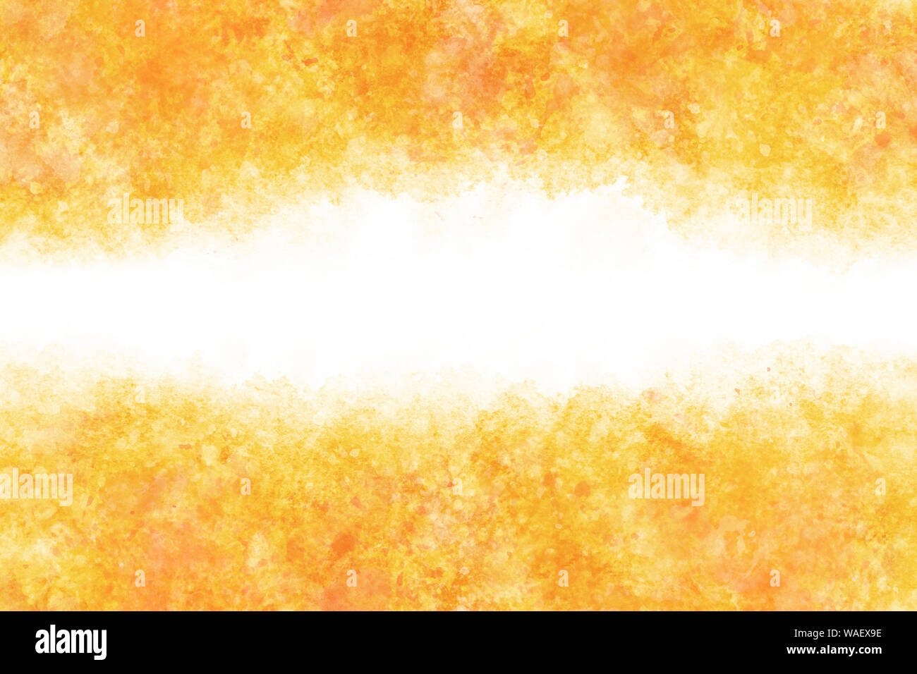 Autumn yellow color abstract on natural watercolor hand paint ...