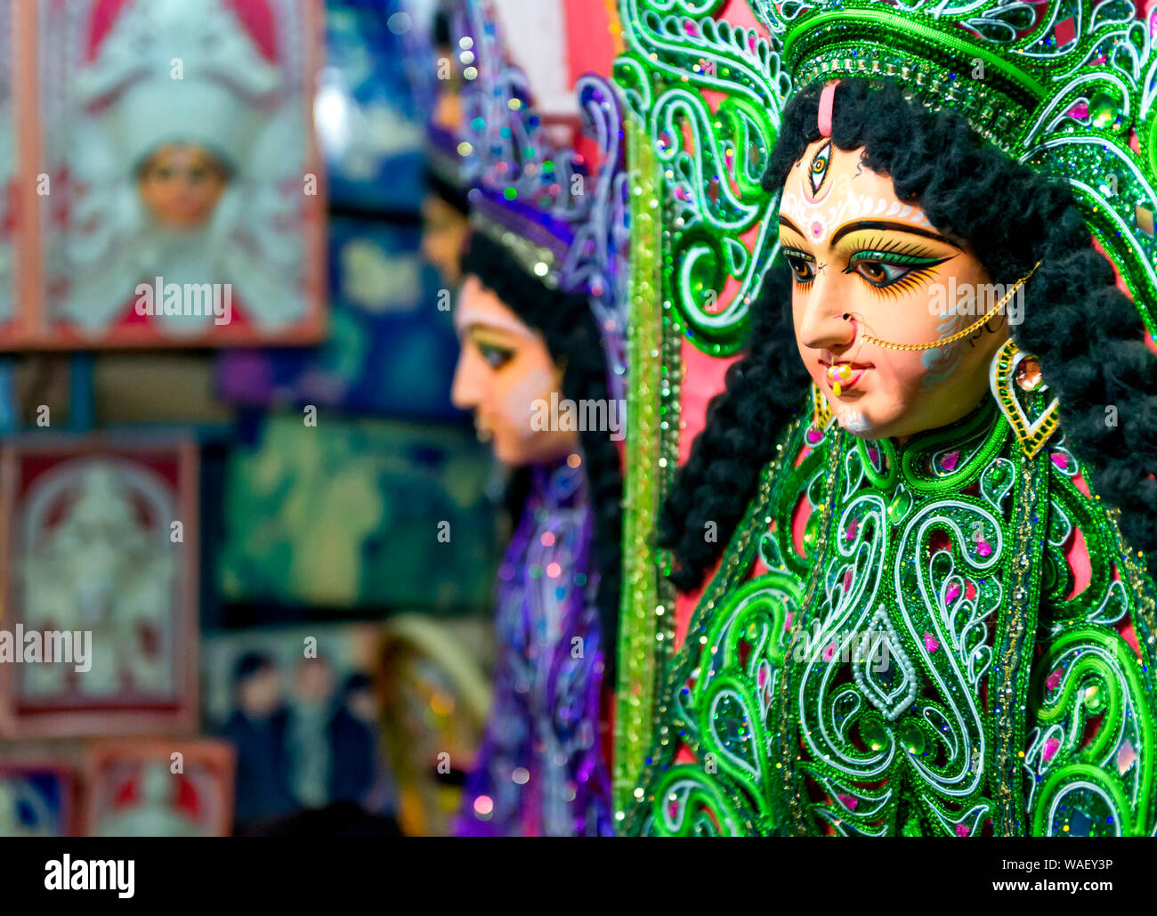 Durga Deity at Kumartuli in Kolkata, India Stock Photo - Alamy