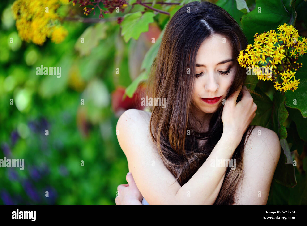 Beautiful russian young brunette woman hi-res stock photography and ...