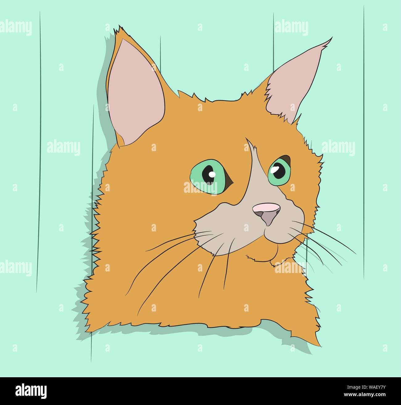 Cat lying color element Stock Vector Images - Alamy