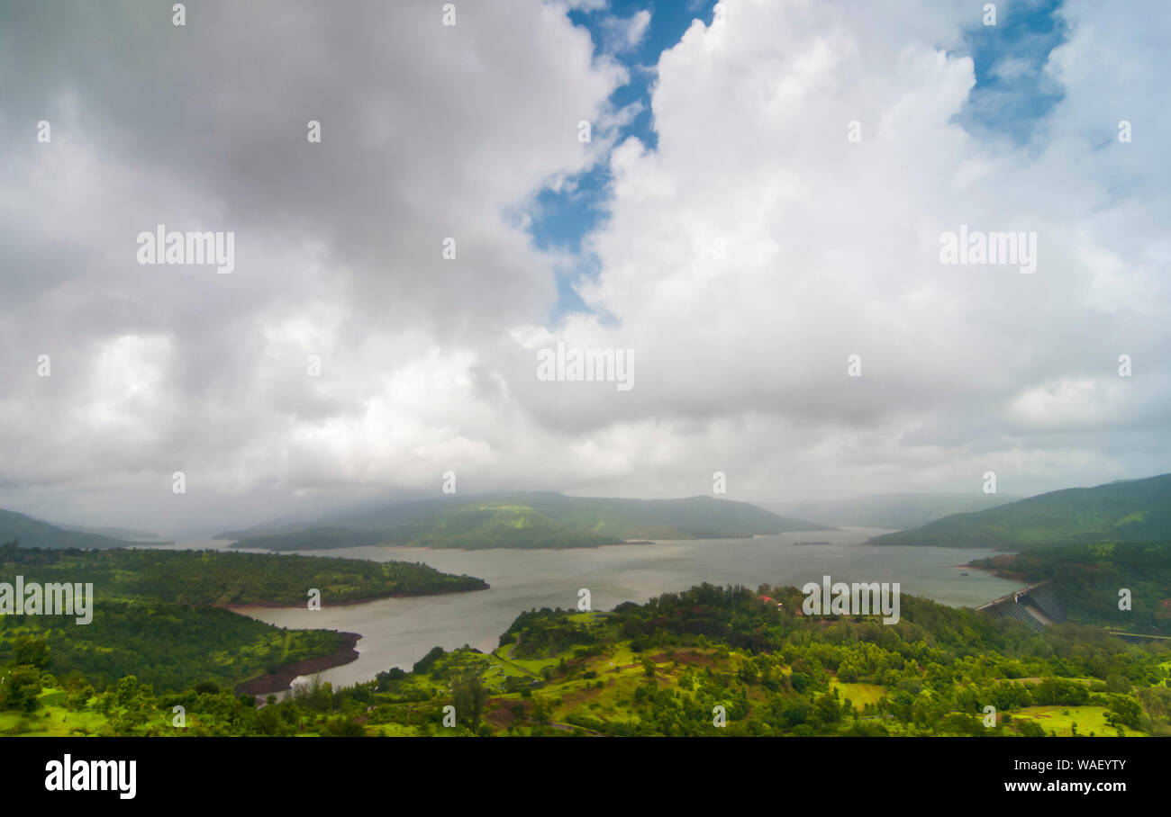 Koyna dam backwaters in Maharashtra, India Stock Photo - Alamy