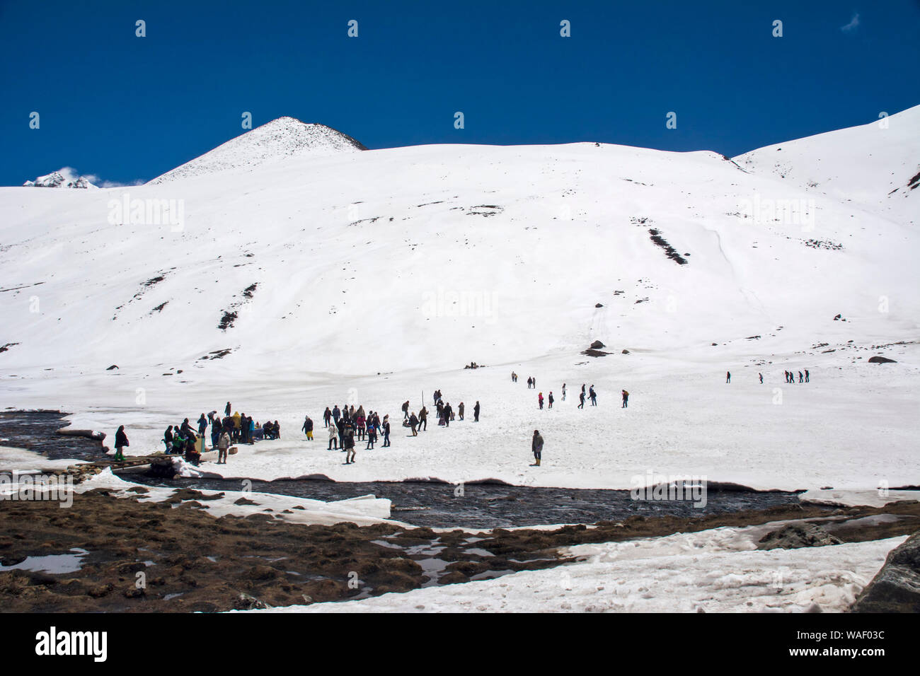 Public area Zero Point, Sikkim, India Stock Photo - Alamy