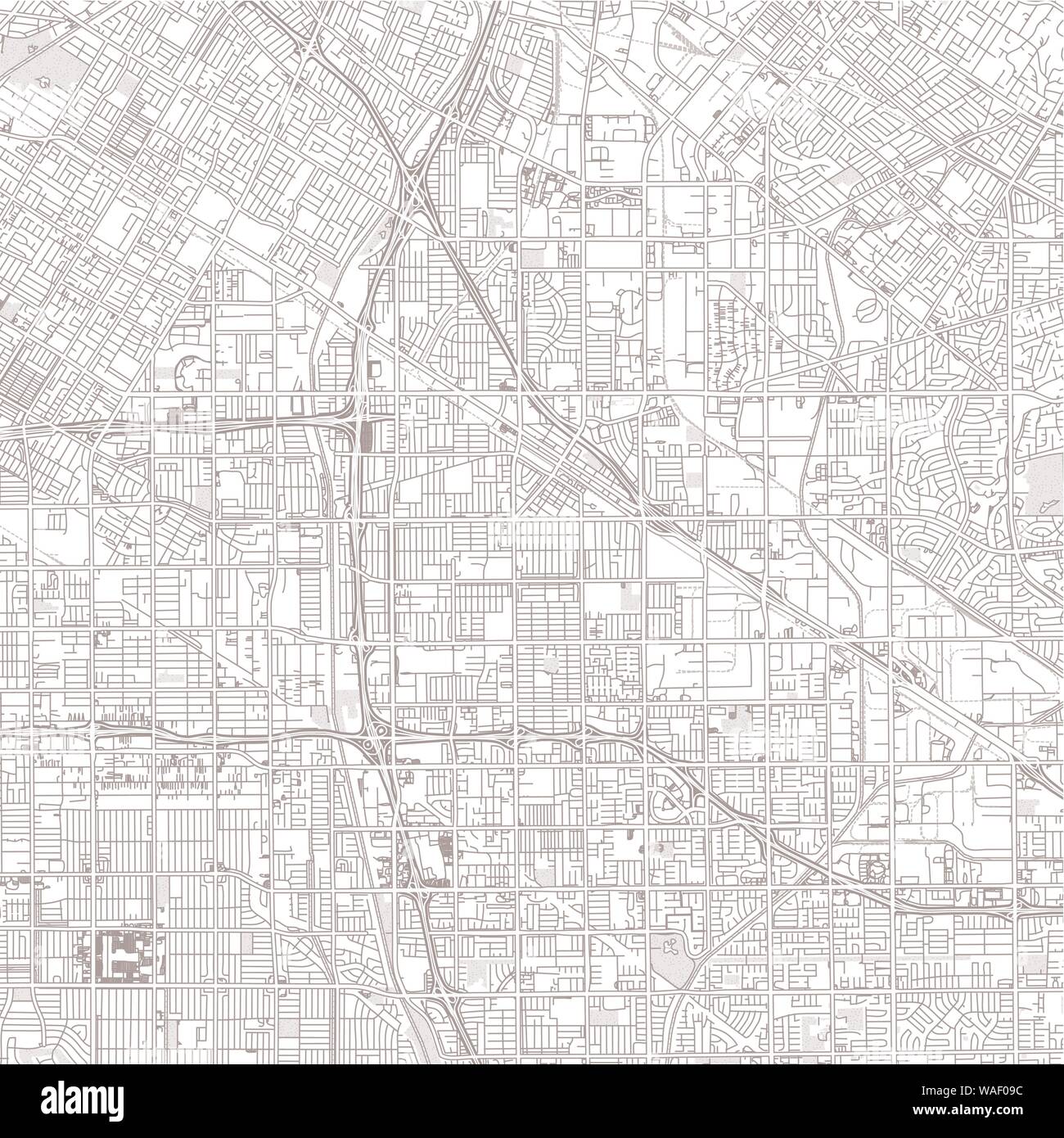 Norwalk, California, USA, bright outlined vector map with bigger and ...