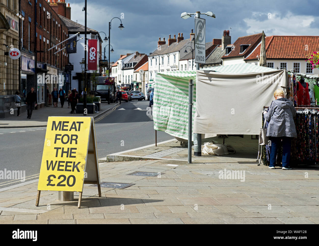 Sign - Meat for the week £20 - at Selby market, North Yorkshire ...