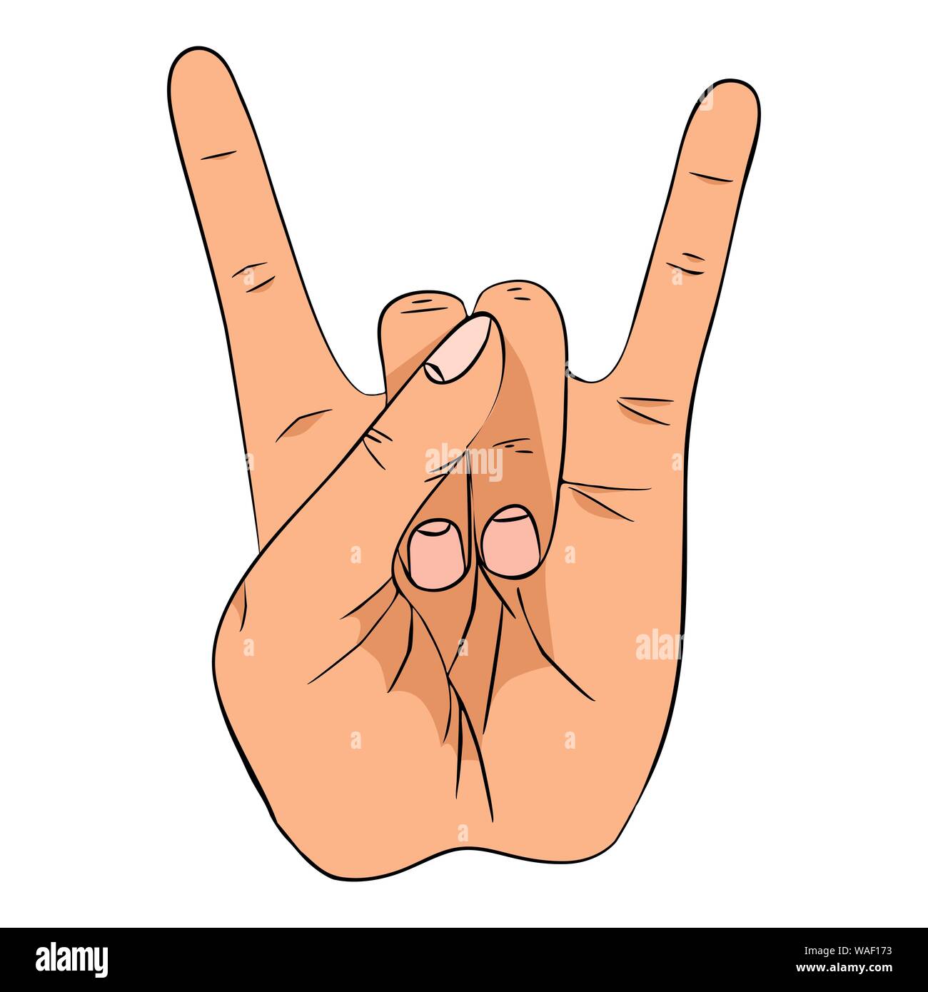 Hand gesture with rock sign Stock Vector Image & Art - Alamy