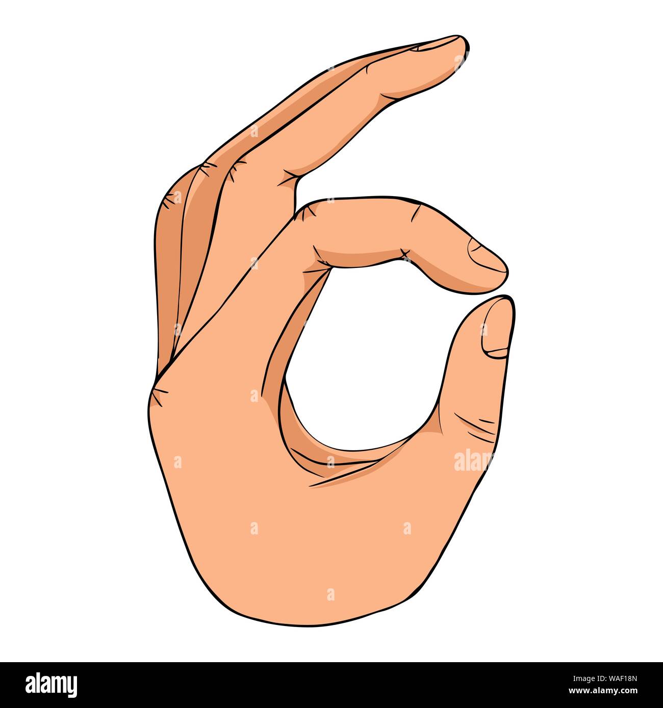 Hand gesture with Ok sign Stock Vector Image & Art - Alamy
