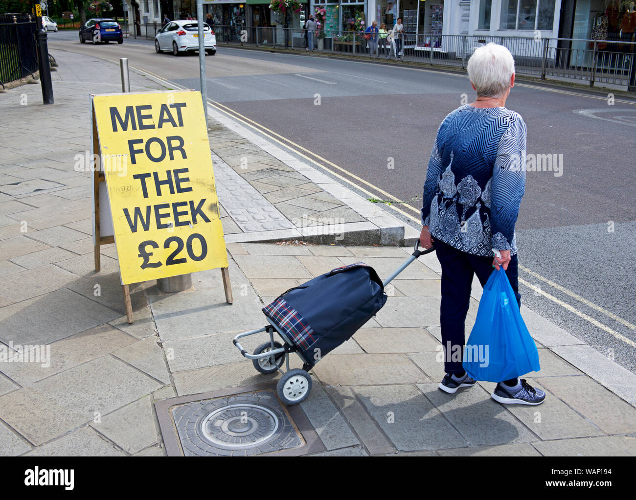 Sign - Meat for the week £20 - at Selby market, North Yorkshire ...
