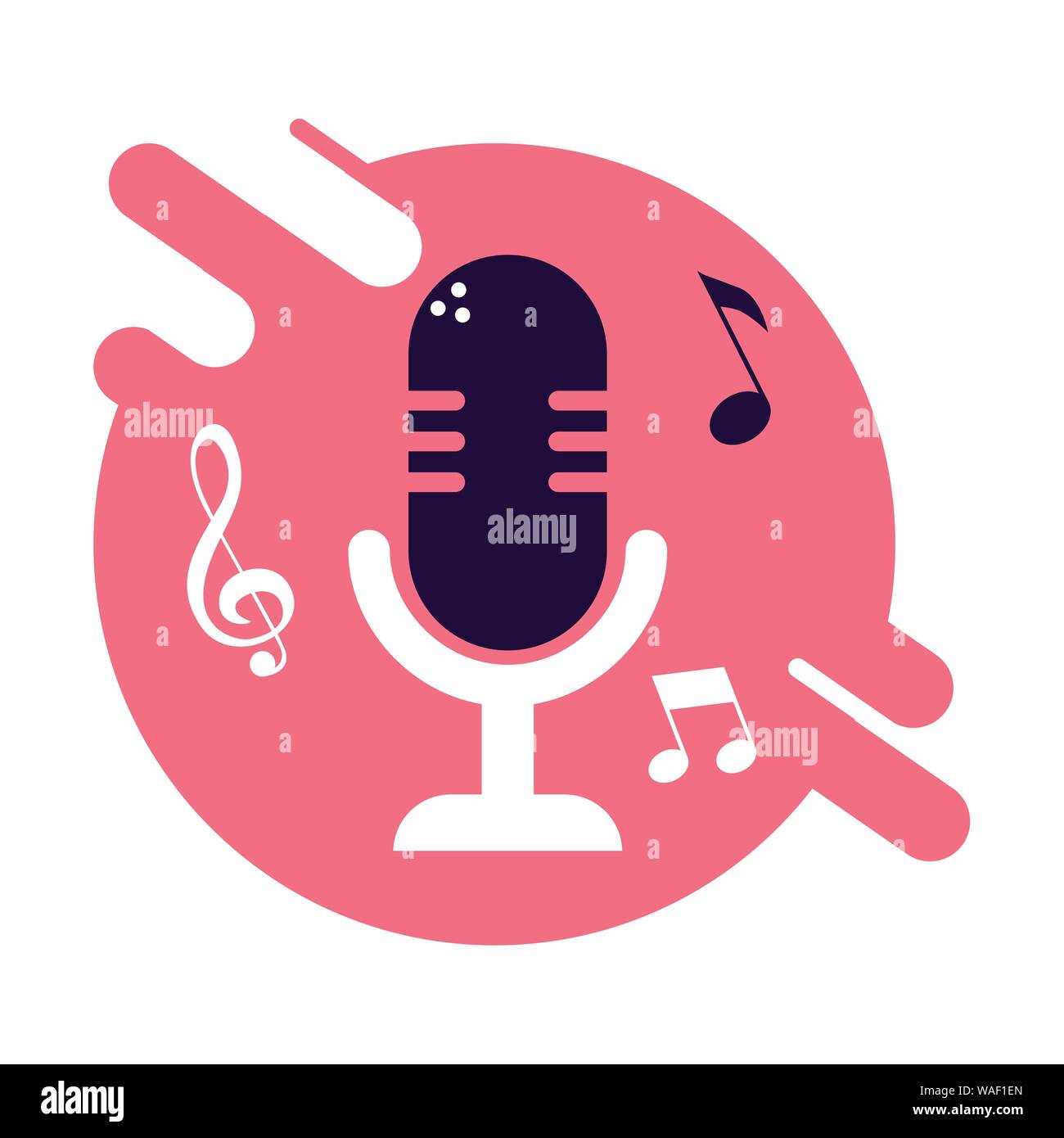 microphone audio music sound design vector illustration Stock Vector ...
