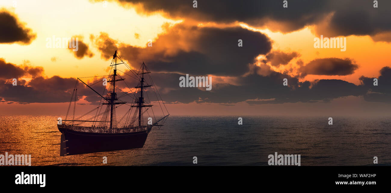 French pirate ship hi-res stock photography and images - Alamy