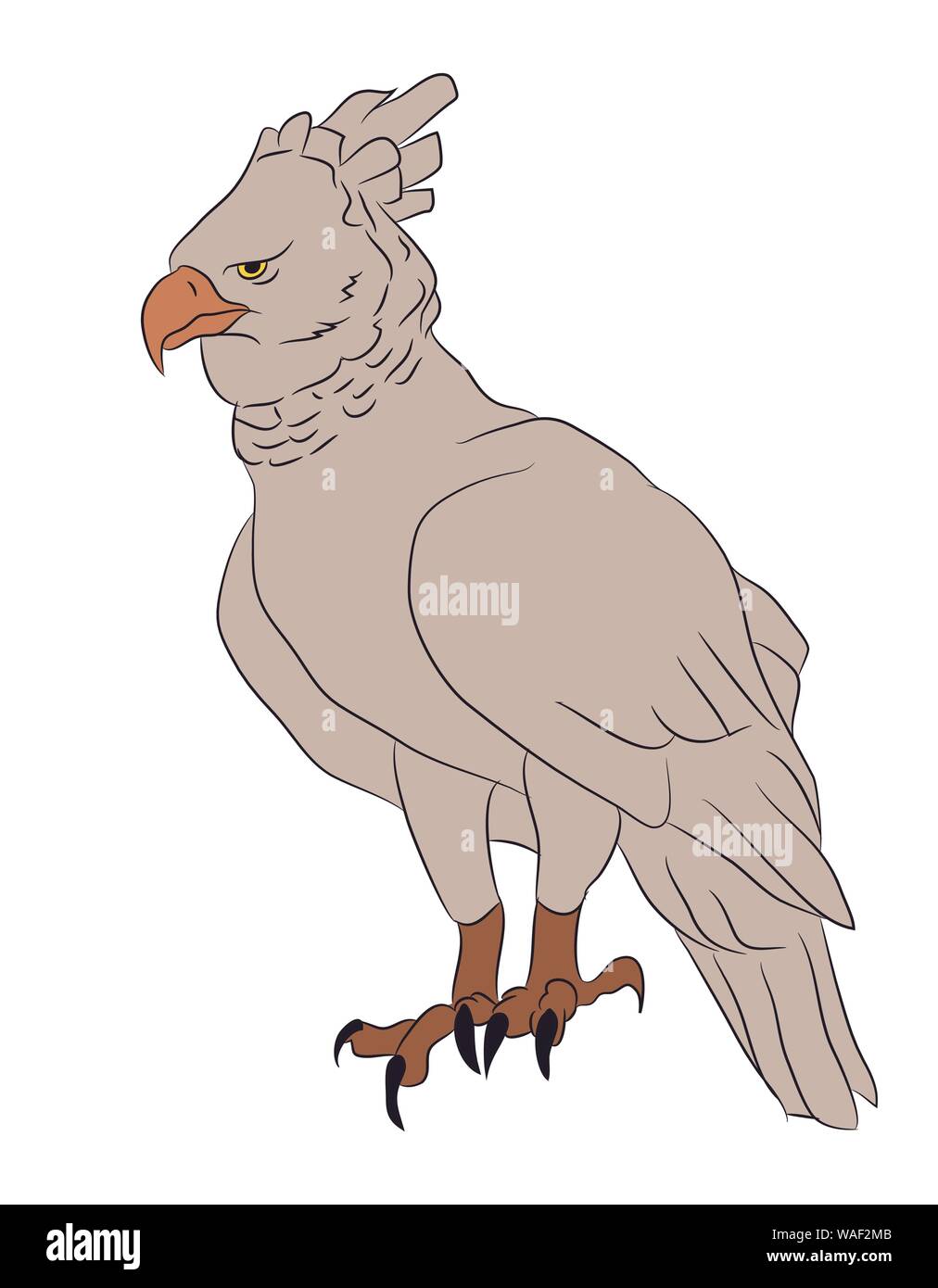 Eagle sits in color pattern, vector, white background Stock Vector ...