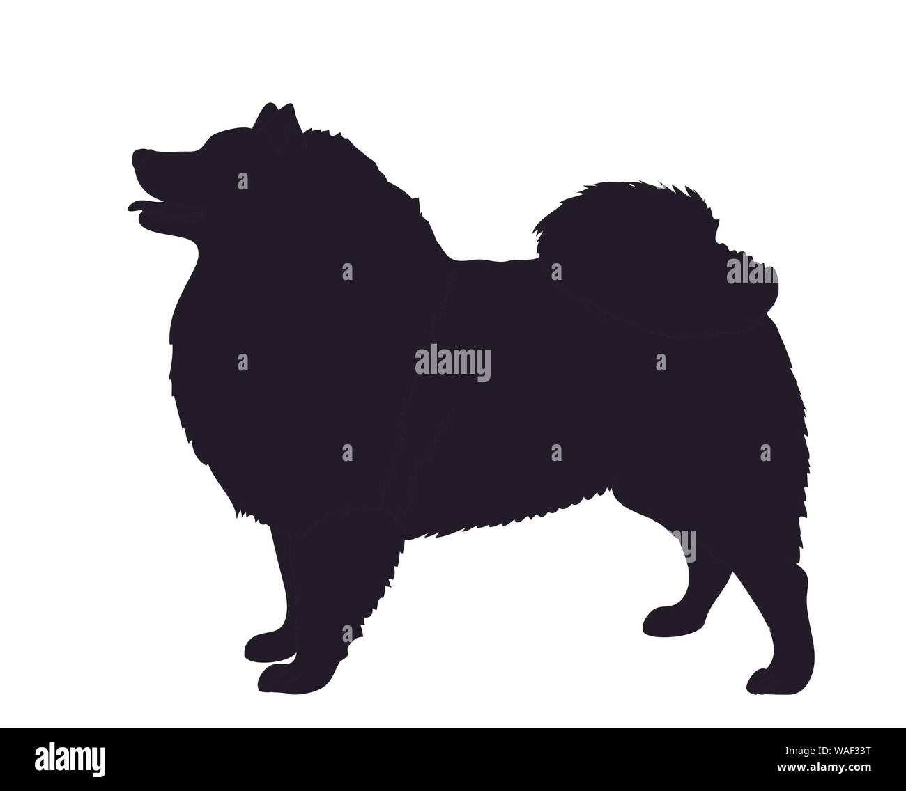 dog stands silhouette, vector, white background, vector Stock Vector ...