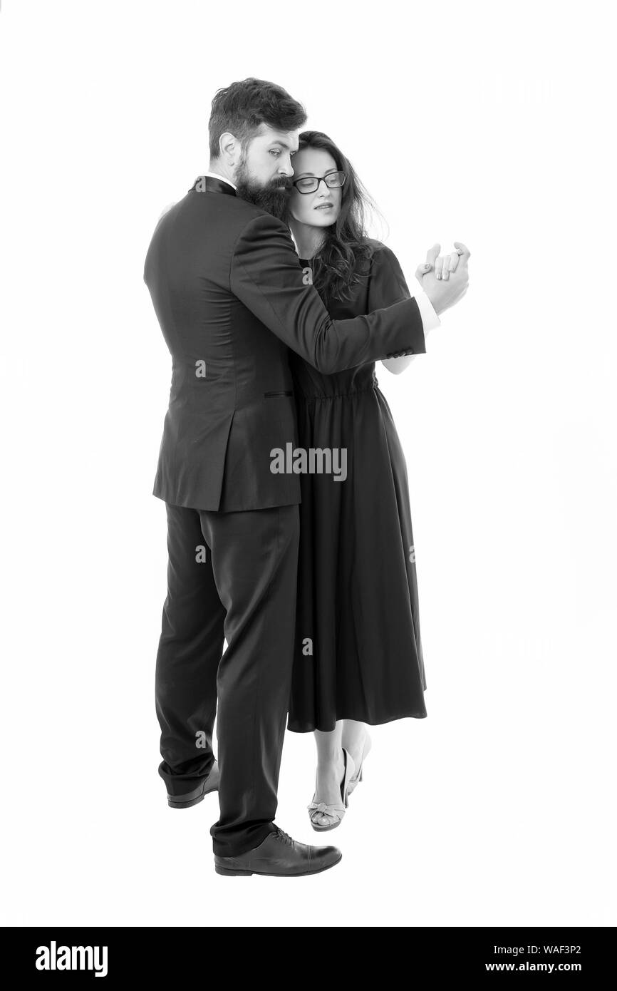 Cultural entertainment. Couple in love romantic dance. Romantic evening ...