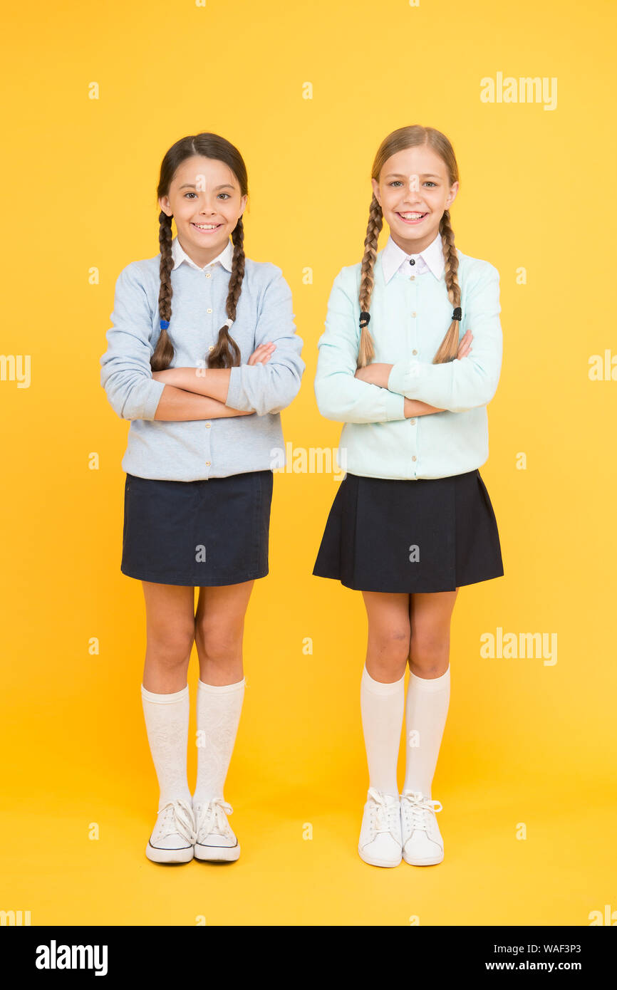 Cheerful mood concept. School friendship. Support and friendship ...