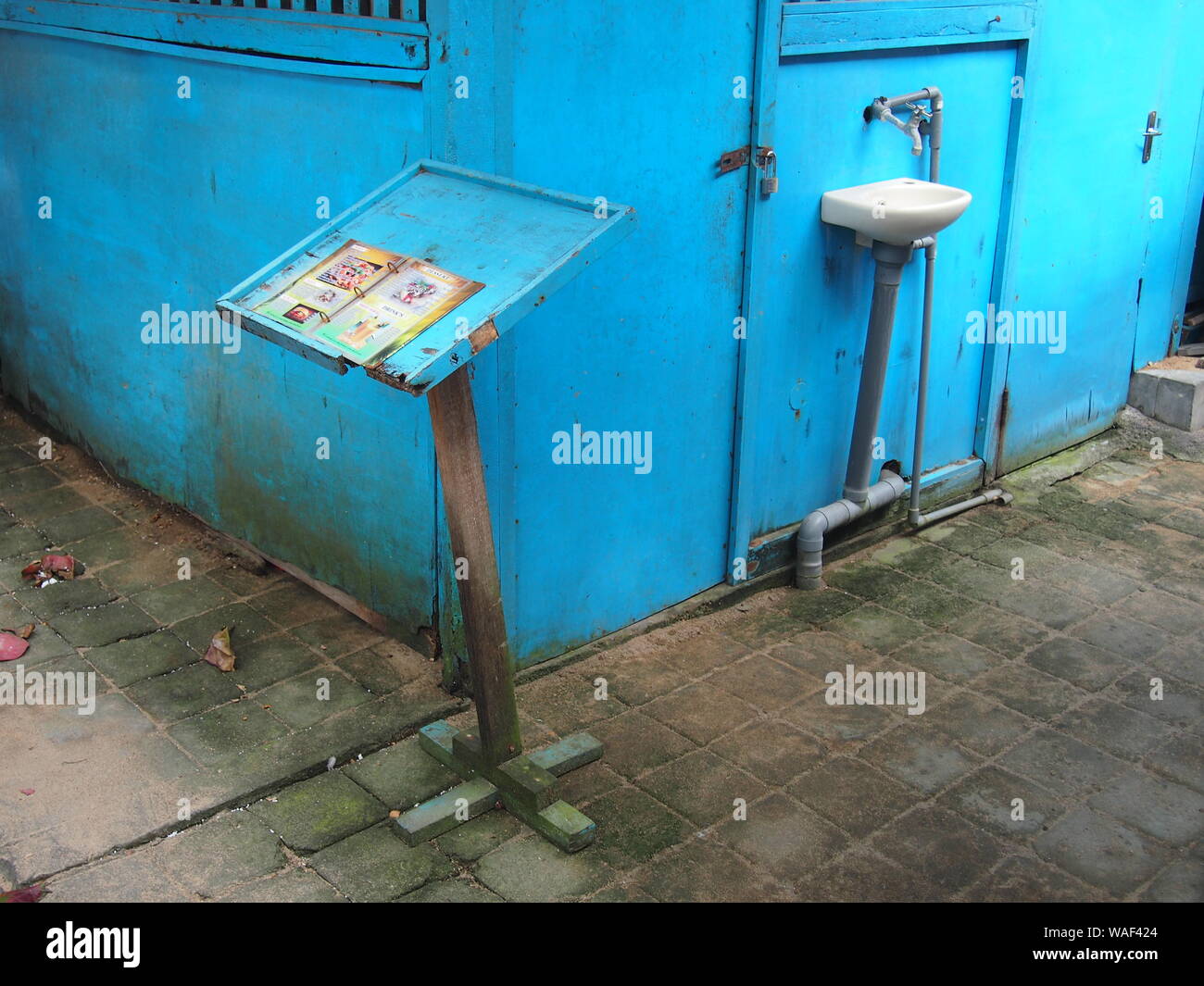 Menu board, Sanur, Bali Stock Photo - Alamy