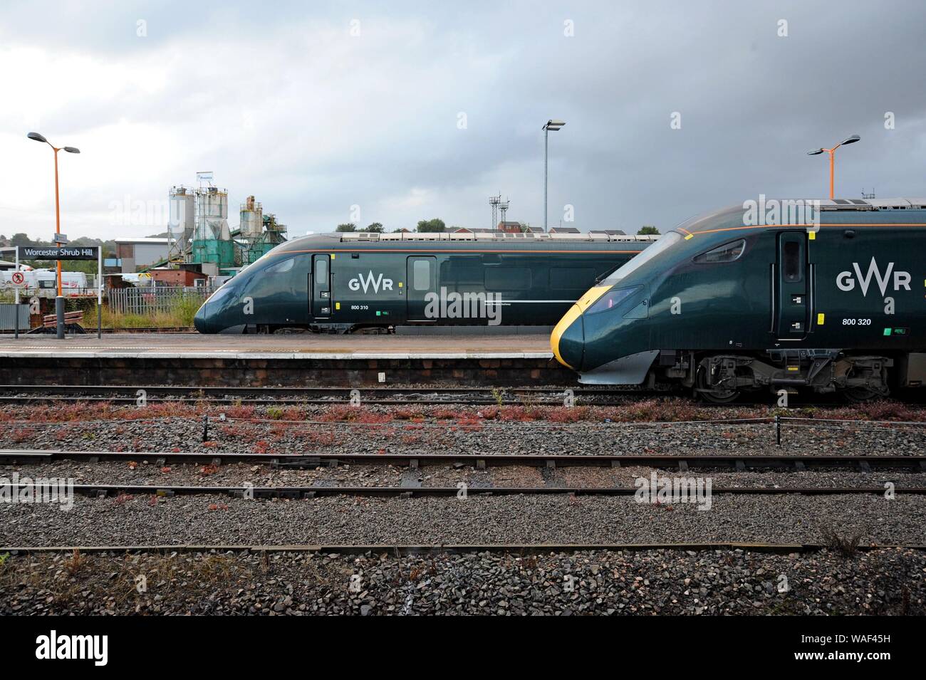 Great Western Hitachi IET 800 class trains seen at Worcester Shrub Hill ... Great Western Hitachi IET 800 class trains seen at Worcester Shrub Hill ...