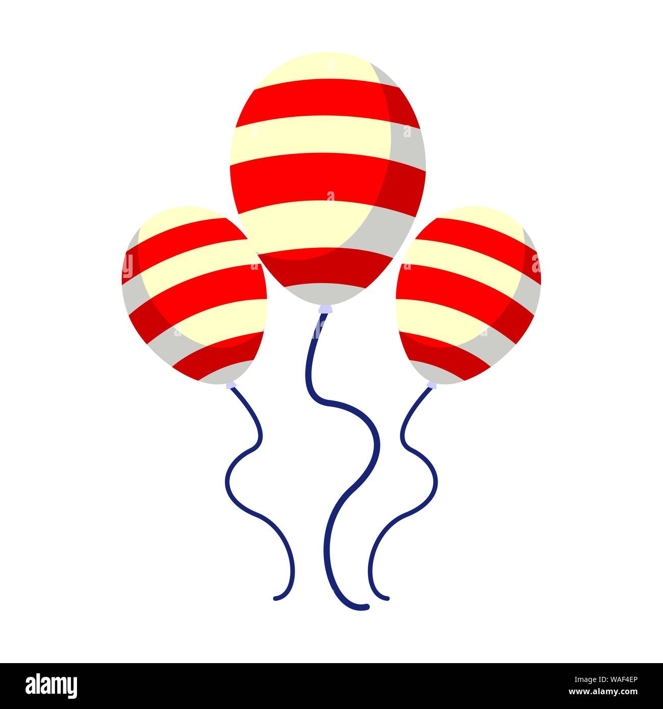 happy labor day - balloons stars decoration celebration vector ...