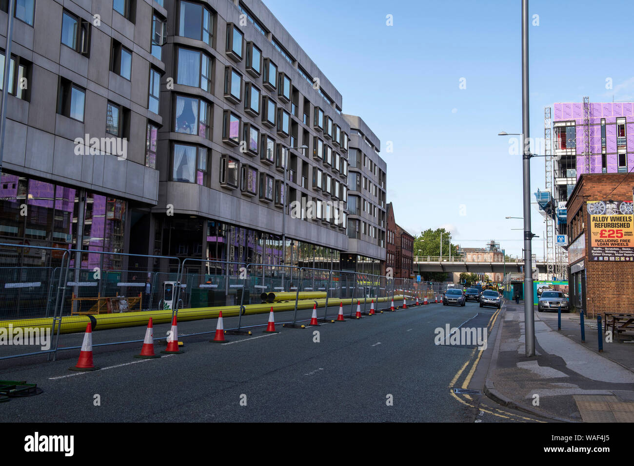 Construction Work on Canal Street in Nottingham City, Nottinghamshire ...