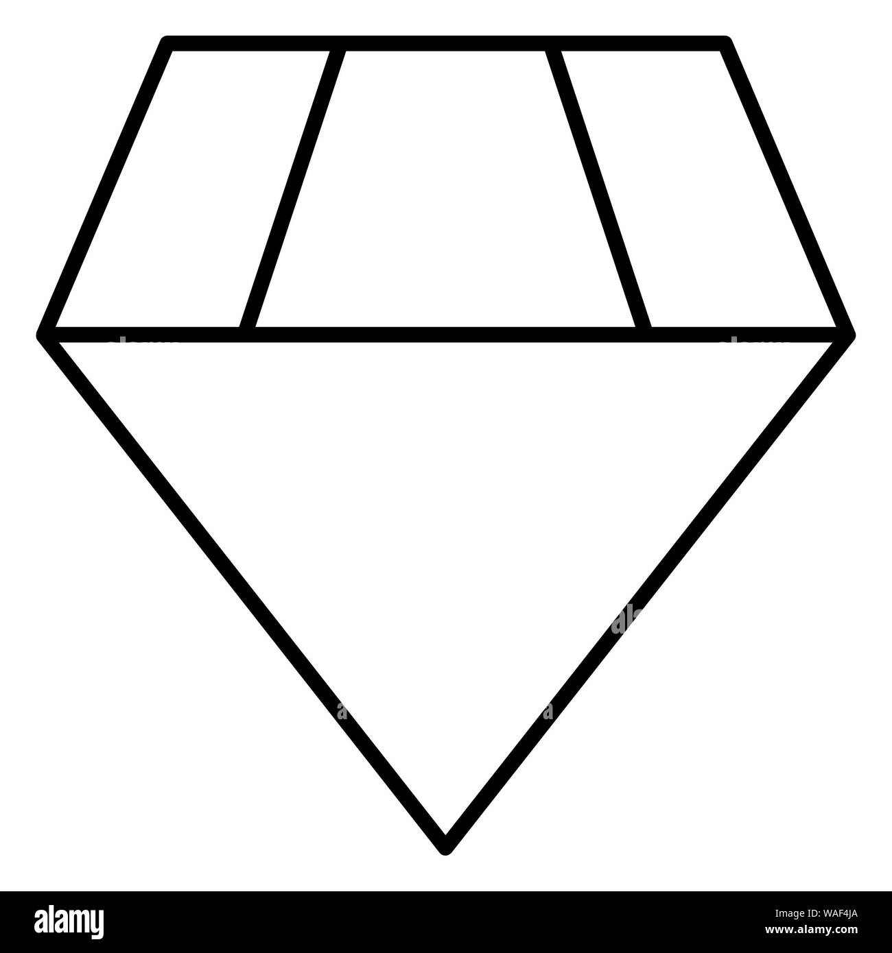 Diamond icon in circle. Diamond vector icon. Gemstone symbol. Perfect ...