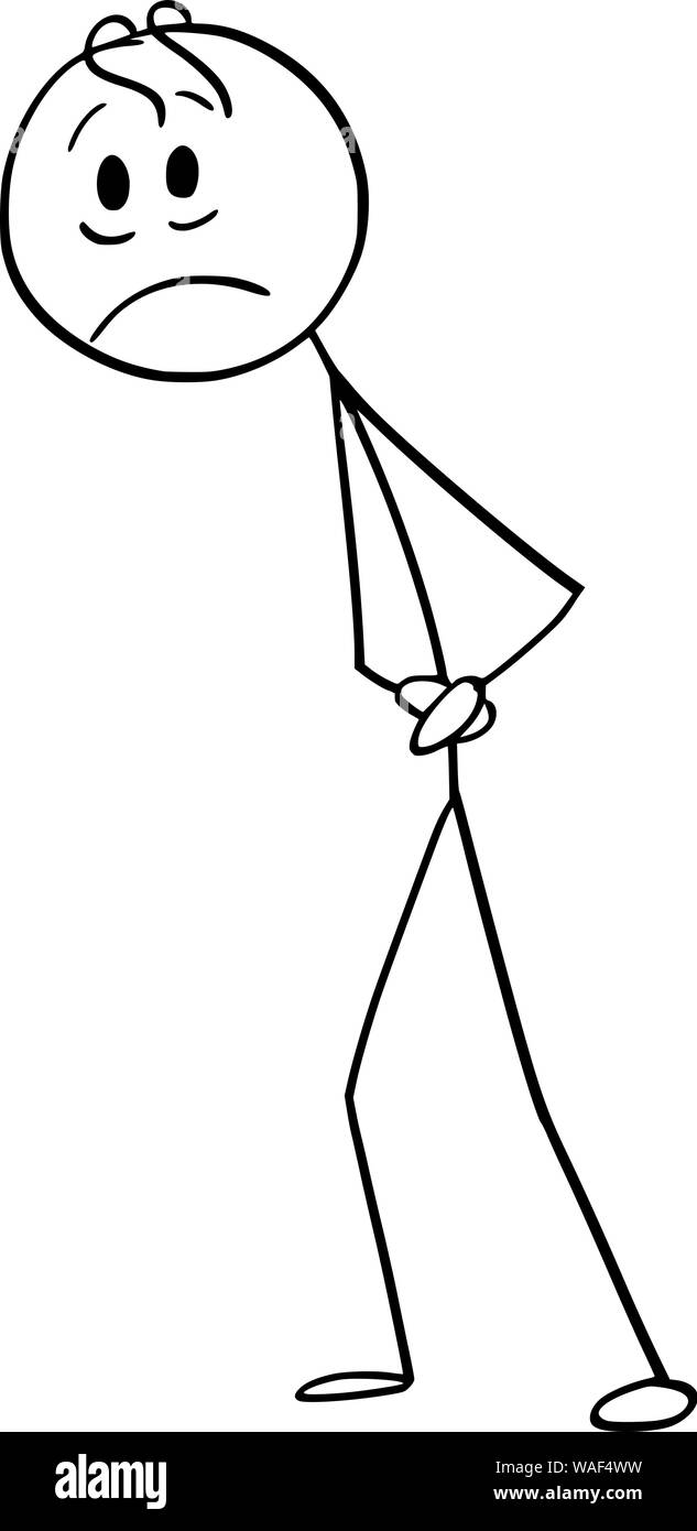 Vector cartoon stick figure drawing conceptual illustration of man ...