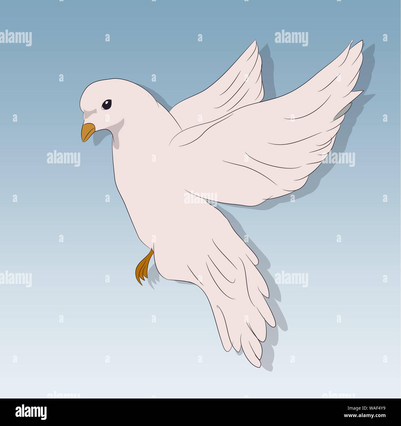 White Bird Flying In The Sky